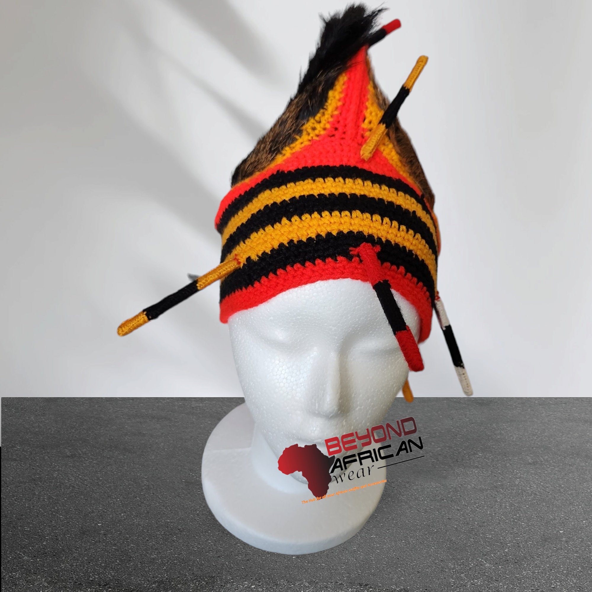 African Hairy Cap, Bamenda Toghu Caps, Traditional Hat, African Multi ...