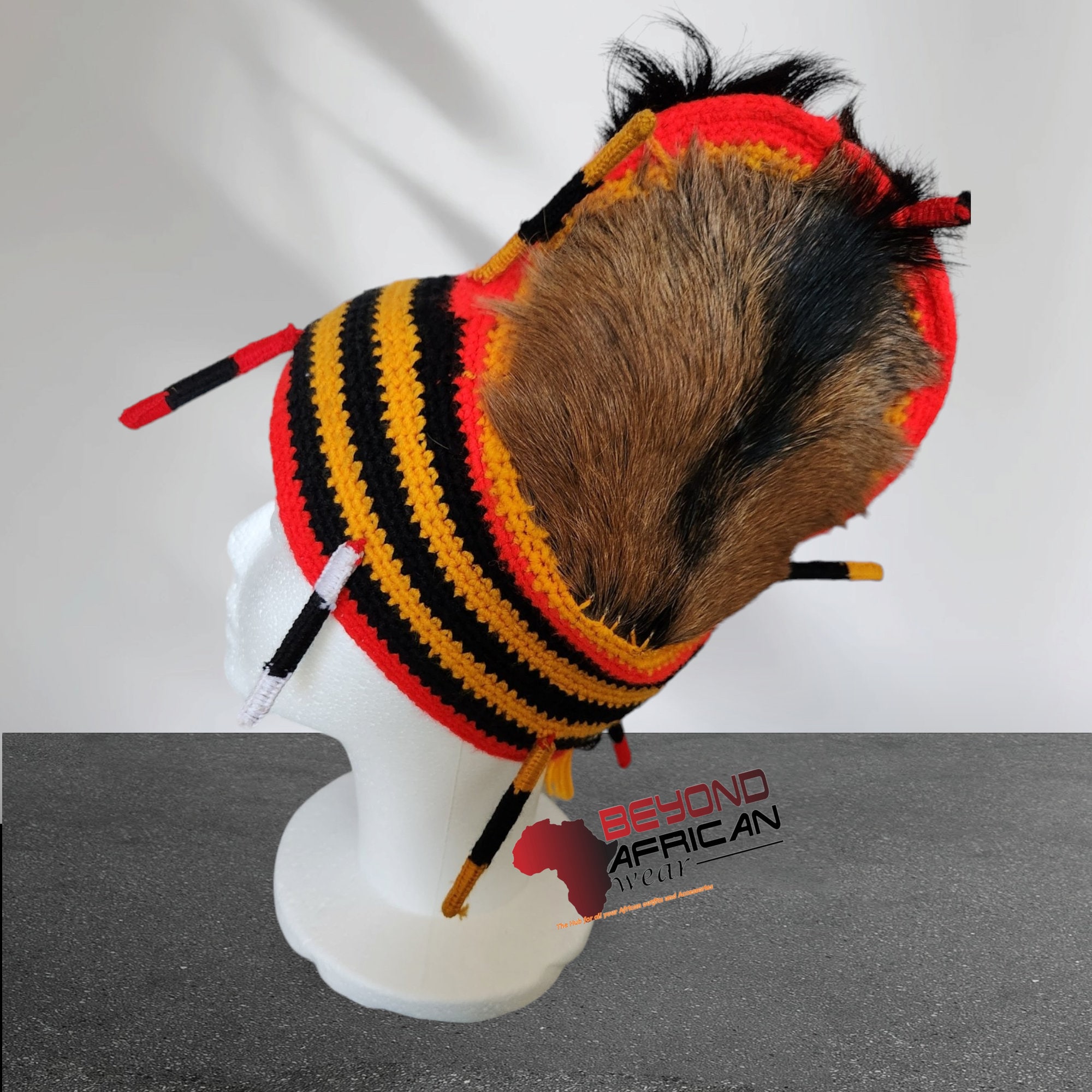 African Hairy Cap, Bamenda Toghu Caps, Traditional Hat, African Multi ...