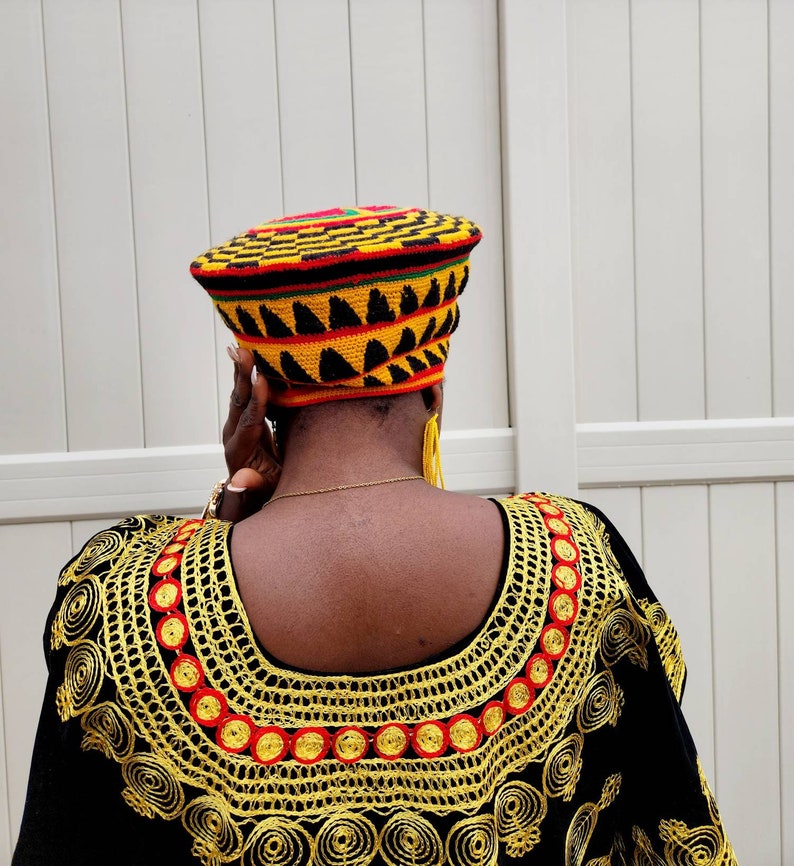 African Cap, Bamenda Toghu Caps, Traditional Hat, African Multi Color ...