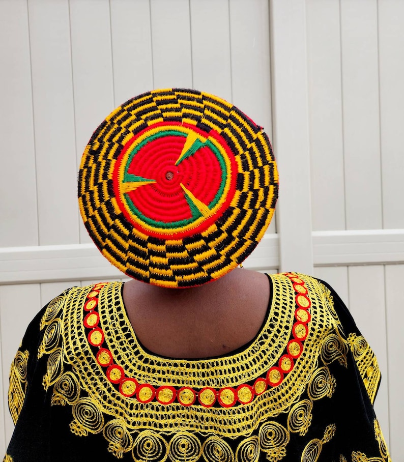 African Cap, Bamenda Toghu Caps, Traditional Hat, African Multi Color ...