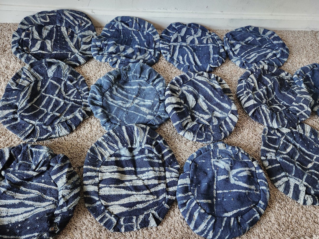 Ndop bamileke Hats/bamenda Cap/traditional Hats Men/indigo Blue Strip ...