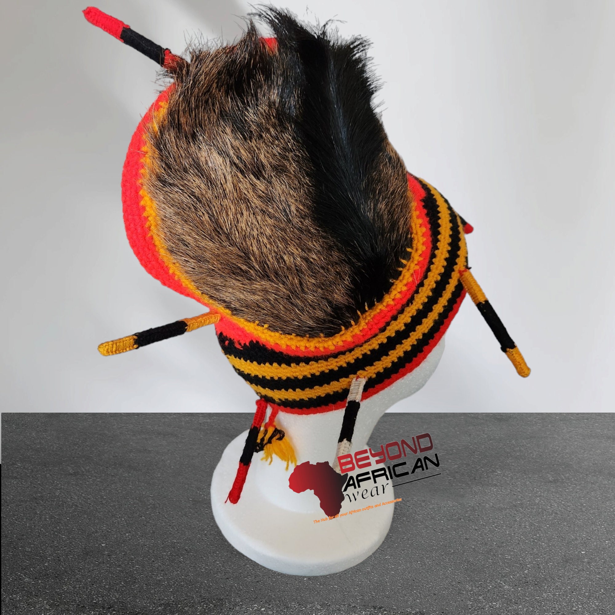 African Hairy Cap, Bamenda Toghu Caps, Traditional Hat, African Multi ...