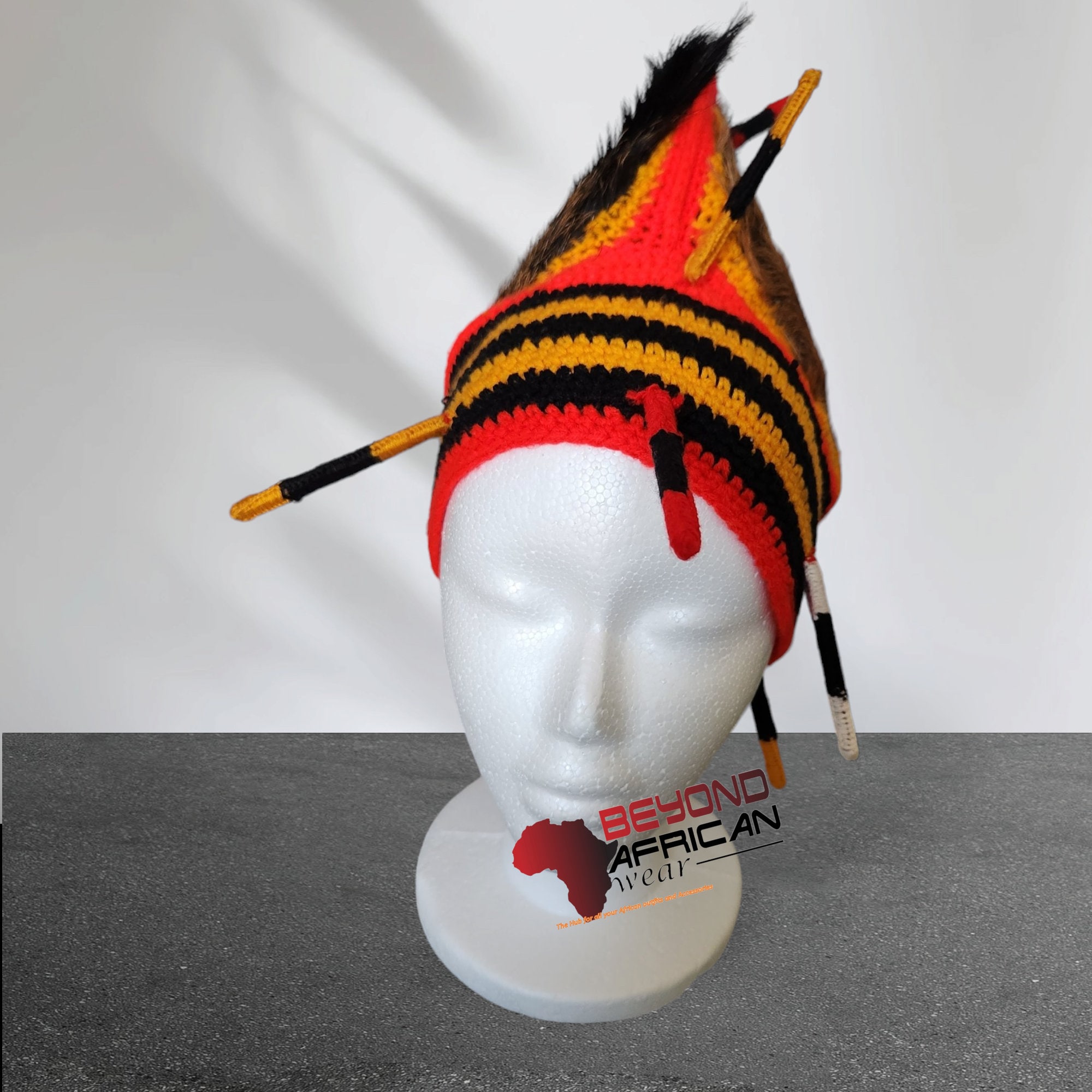 African Hairy Cap, Bamenda Toghu Caps, Traditional Hat, African Multi ...