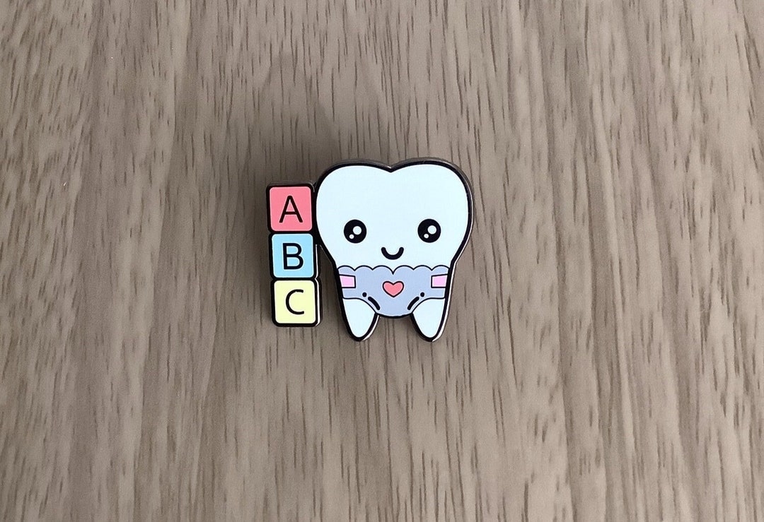 Baby Tooth Enamel Pin, Dental Enamel Pin, Pediatric Dental Gift, Dental ...