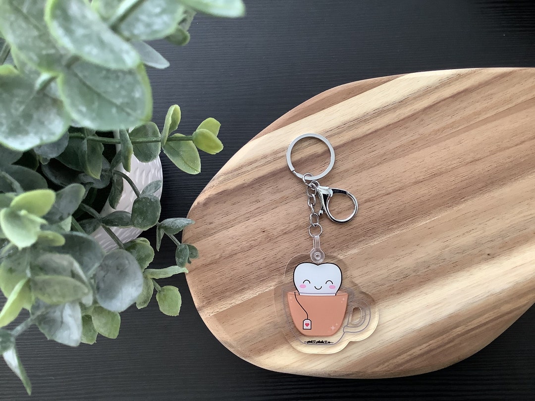 Dental Keychain, Acrylic Tooth Keychain, Gift for Dentist, Dental ...