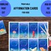 Printable Affirmation Cards for Kids, 36 Sea Creature Motivational ...