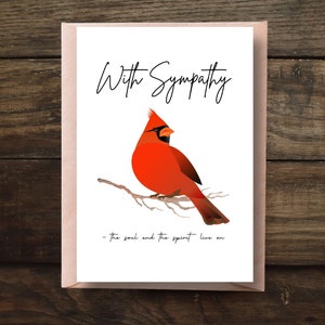 Printable Sympathy Cardinal Card Cardinal Bereavement Card - Etsy