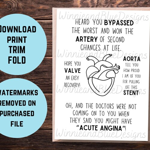 Funny Appendectomy Get Well Card appendix Surgery Removal - Etsy