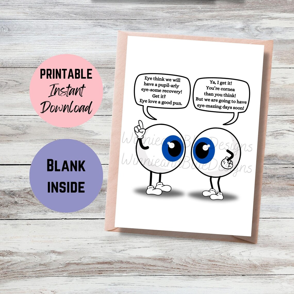 Printable Eye Surgery Recovery Card Funny Get Well Soon From Cataract ...