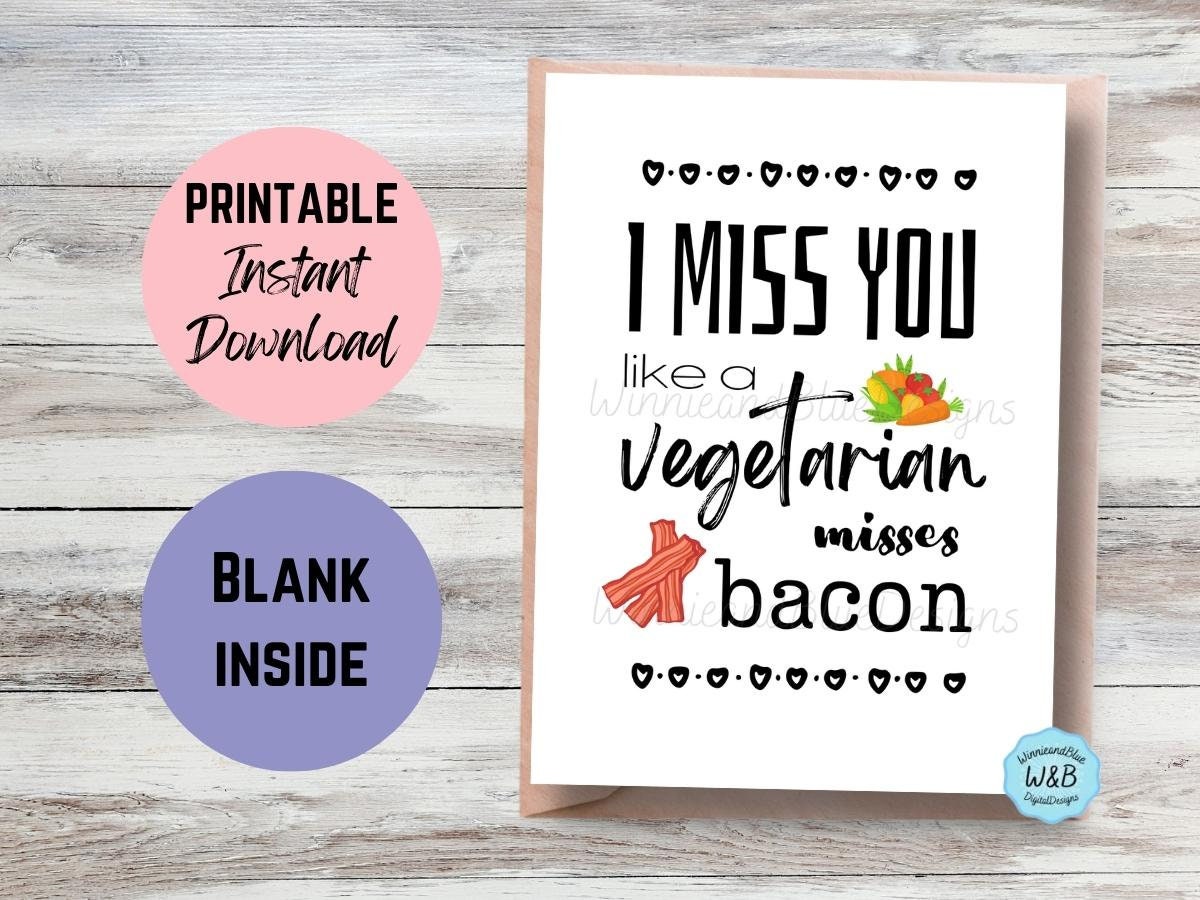 Printable I Miss You Card Funny Coworker Goodbye Long Distance ...