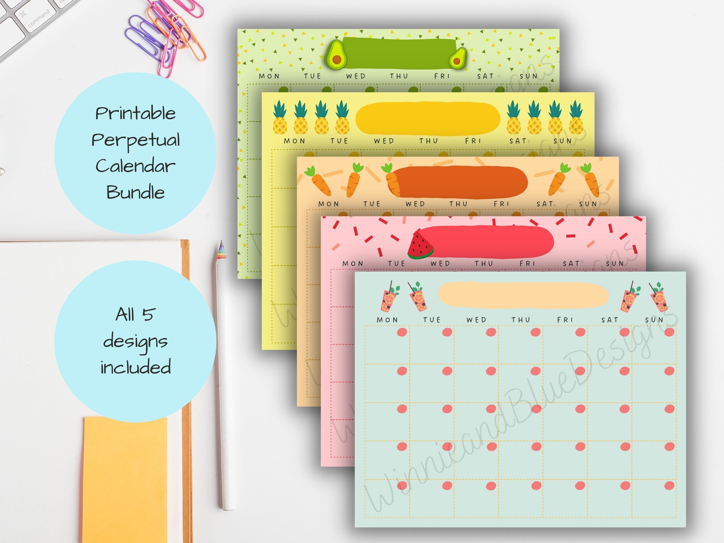 Printable Calendars, Bright Monthly Calendar, Open Digital Calendar ...