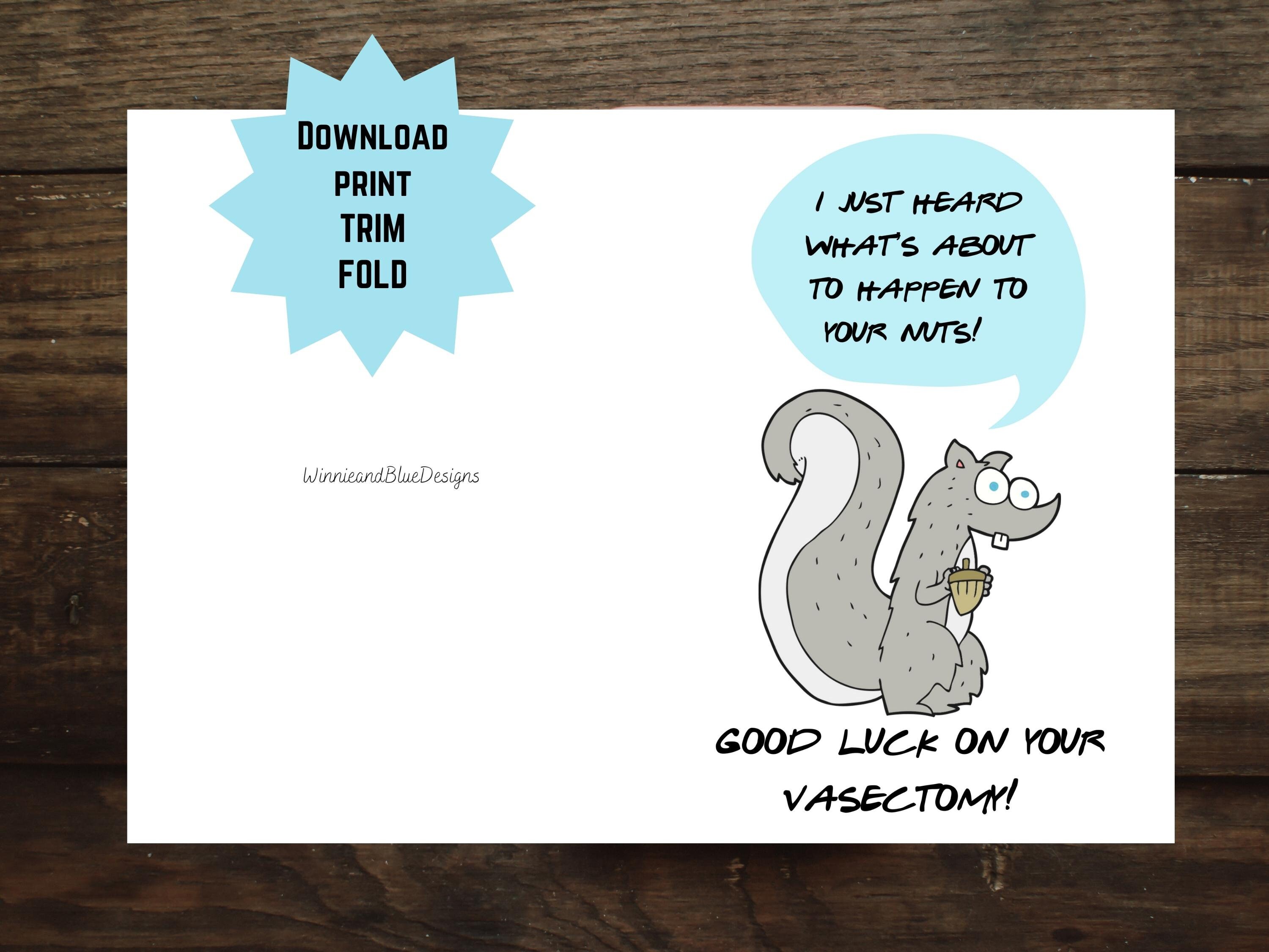 Vasectomy Card Printable Get Well Soon Card Thinking of You - Etsy