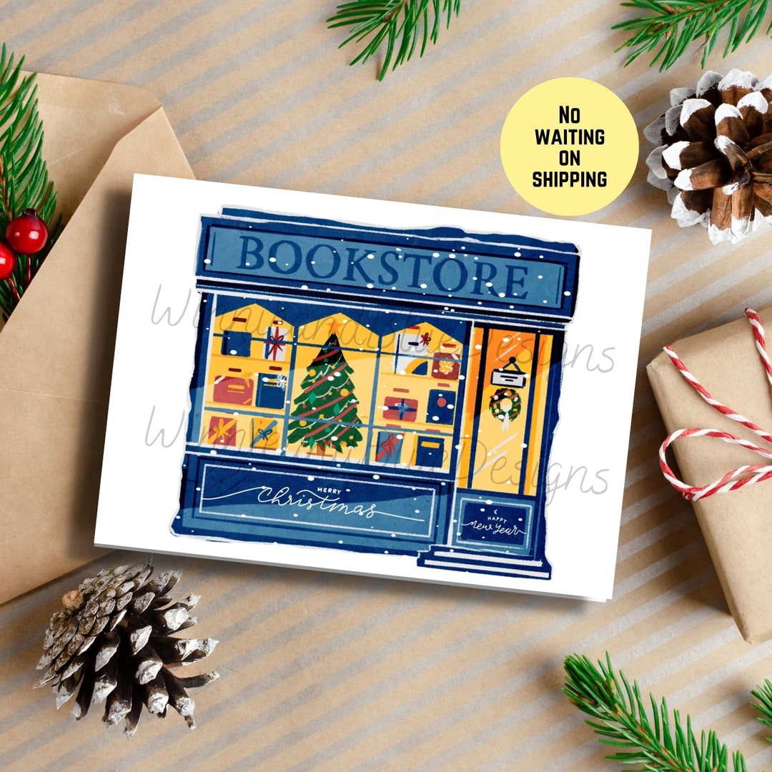 Printable Christmas Card for Book Lovers Merry Christmas - Etsy Australia