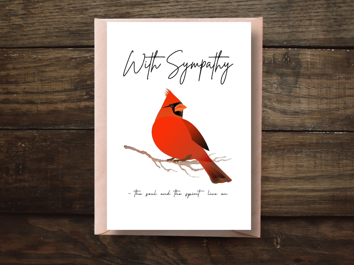 Printable Sympathy Cardinal Card Cardinal Bereavement Card - Etsy