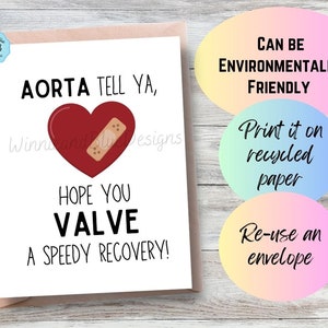 Printable Funny Heart Surgery Recovery Card Humor to - Etsy Canada