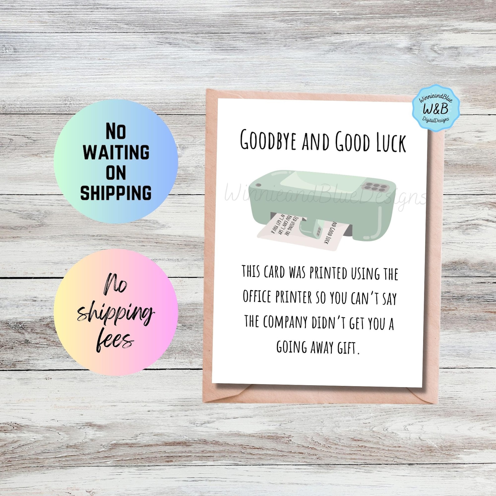 Printable Going Away Card for Coworker or Boss, Funny Going Away Gift ...