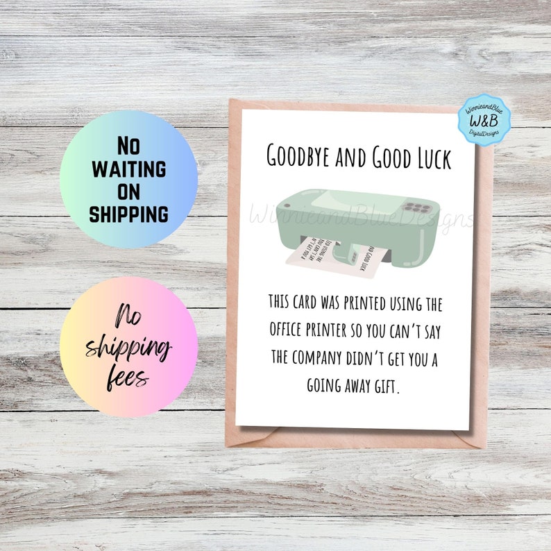 Printable Going Away Card for Coworker or Boss, Funny Going Away Gift ...