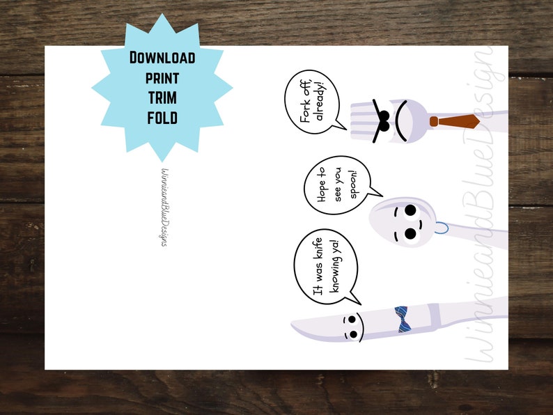 Funny Pun Goodbye Card: Retirement Card for Coworker (printable PDF) - Etsy