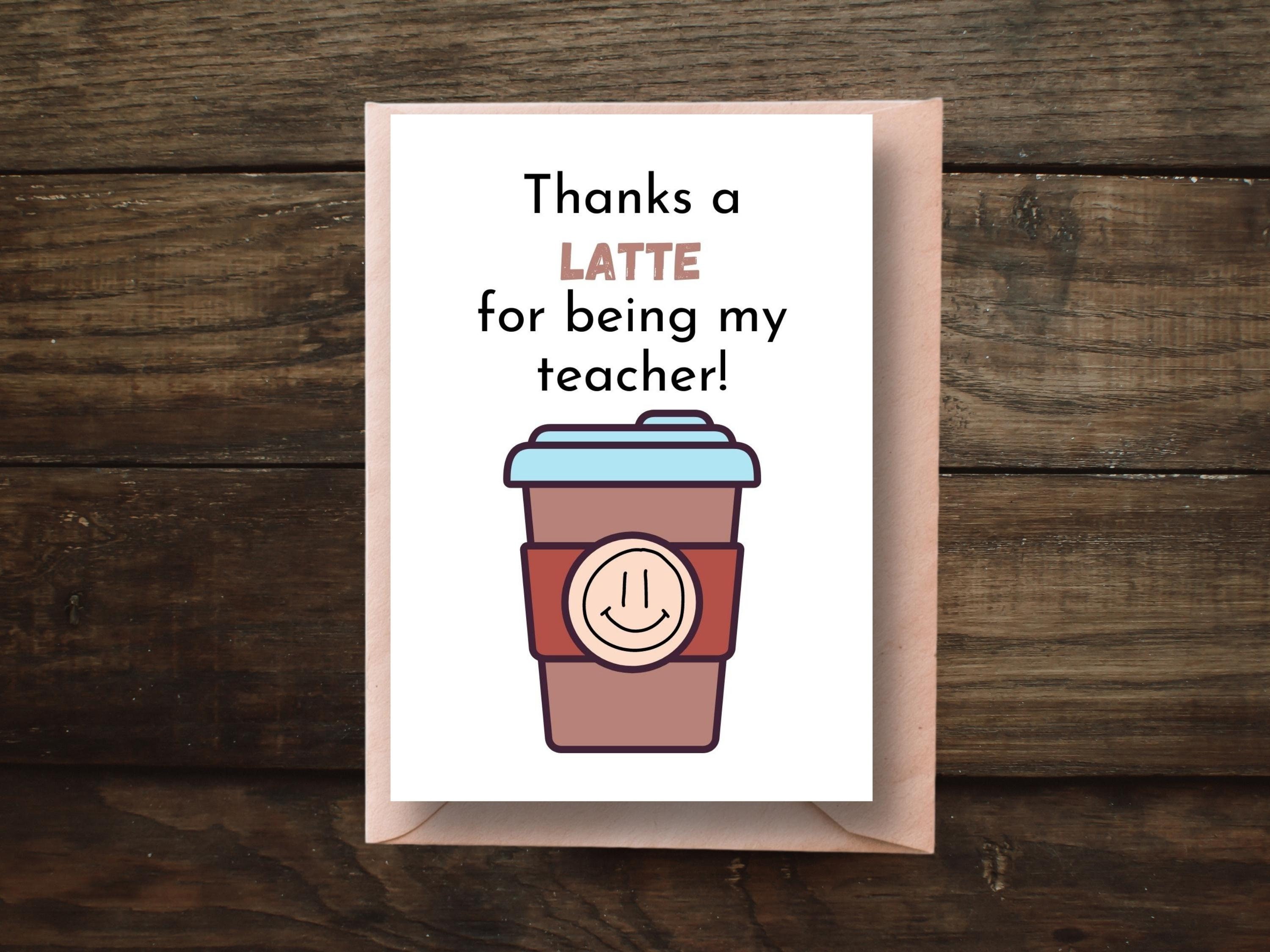 Coffee Pun Teacher Thank You Card Printable, Teacher Appreciation ...