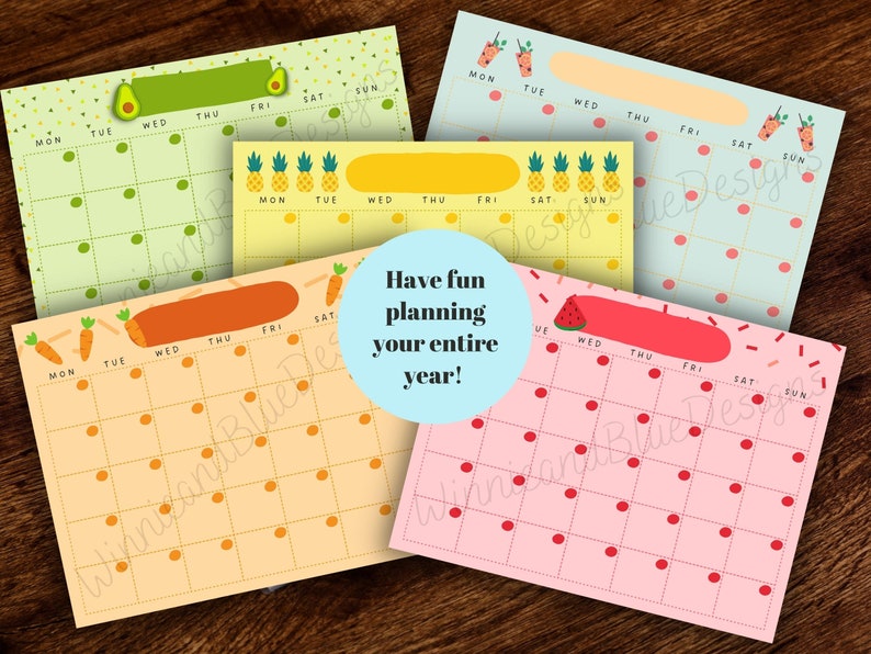 Printable Calendars, Bright Monthly Calendar, Open Digital Calendar ...