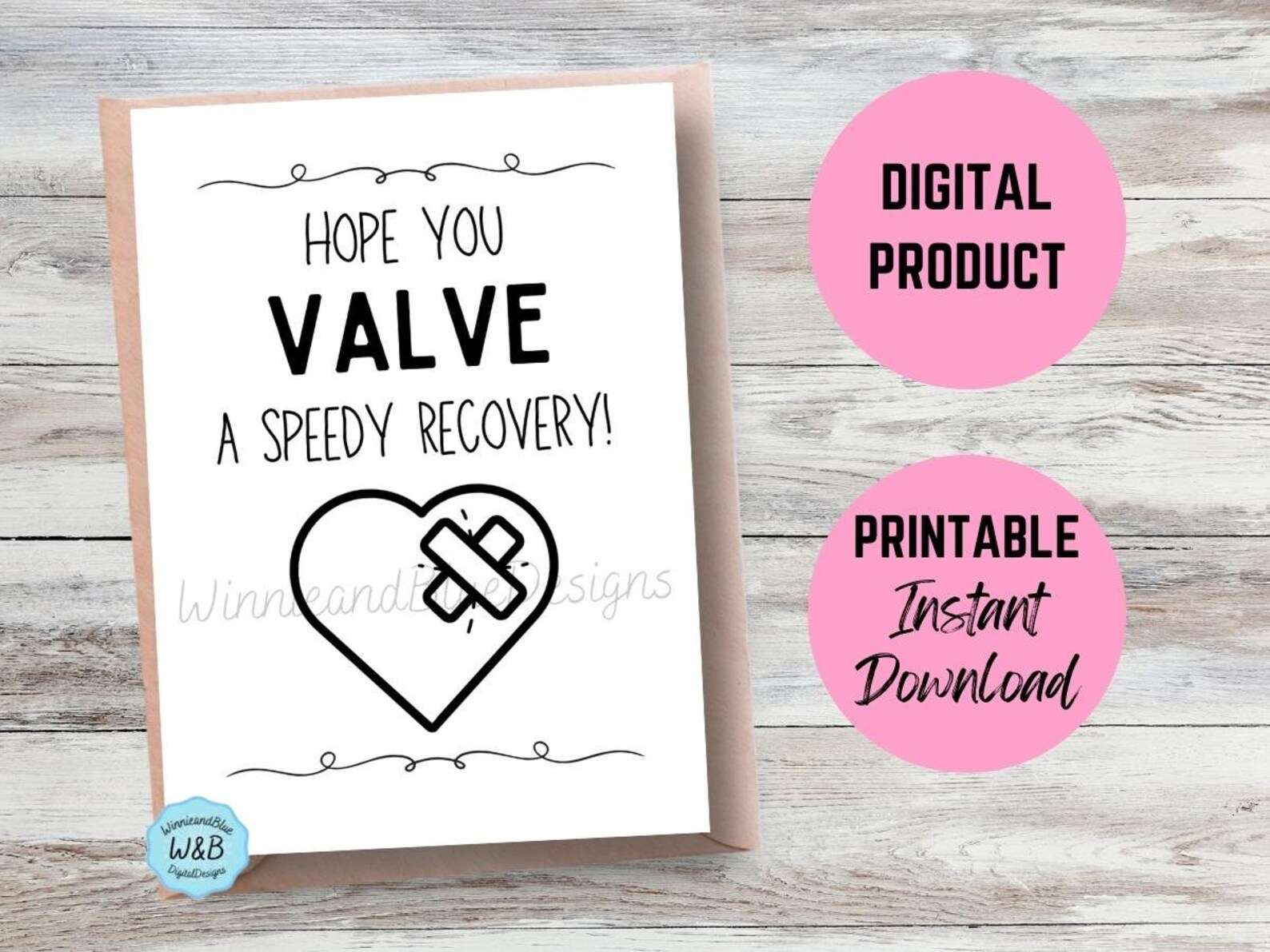 Printable Heart Surgery Card Recovery Get Well Soon Card Hospital Gift ...