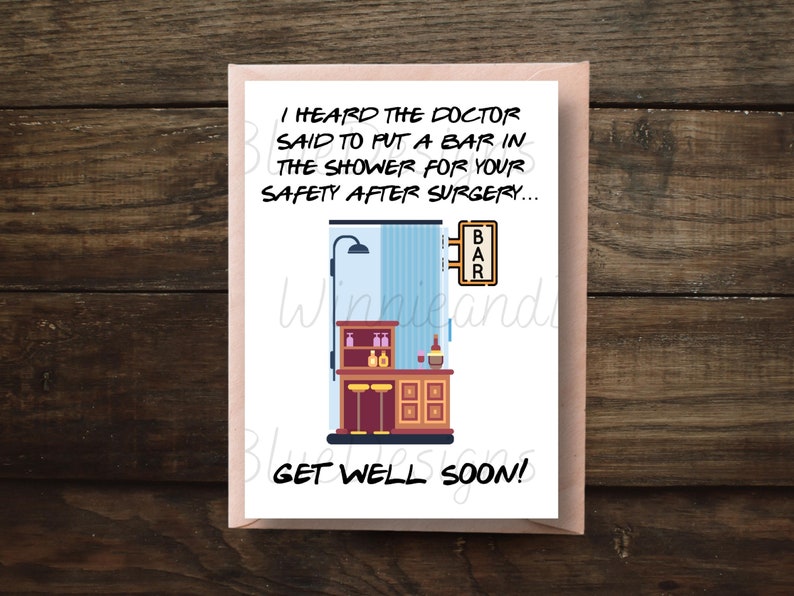 Printable Funny Get Well Soon Card After Surgery Thinking of - Etsy Canada