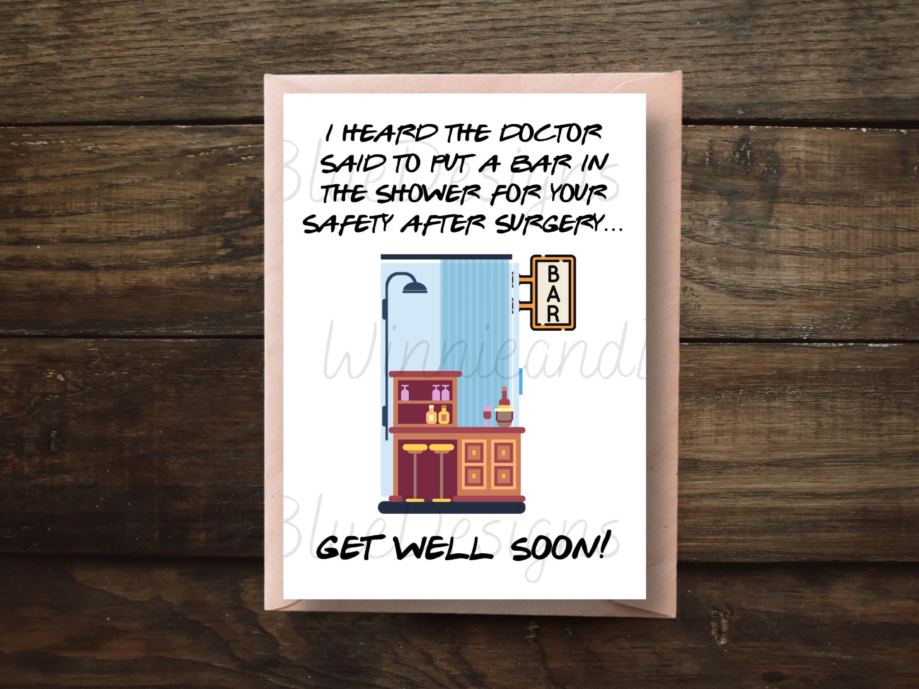 Printable Funny Get Well Soon Card After Surgery Thinking of - Etsy UK