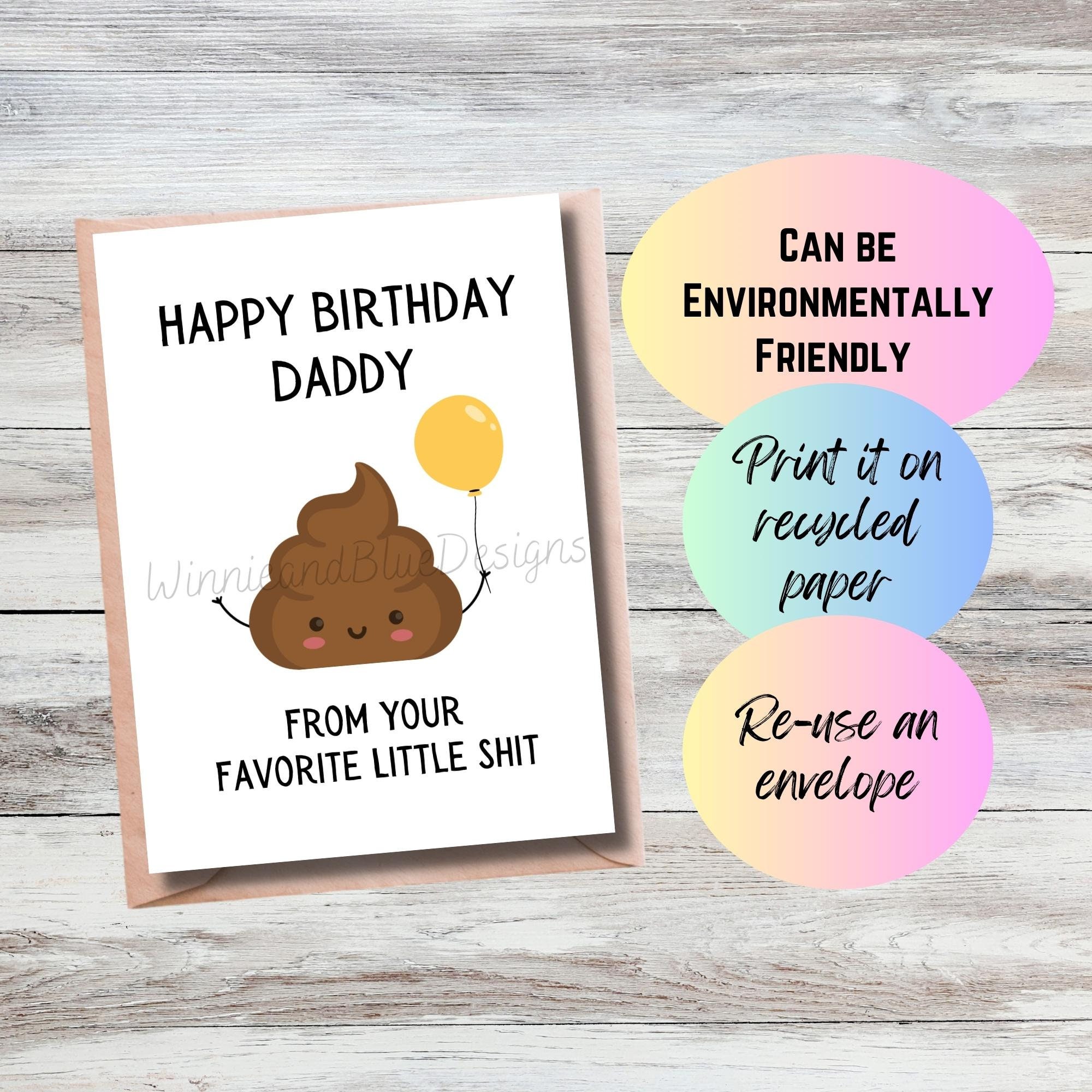 Printable Funny Daddy Birthday Card, Happy Birthday Daddy, Favorite ...