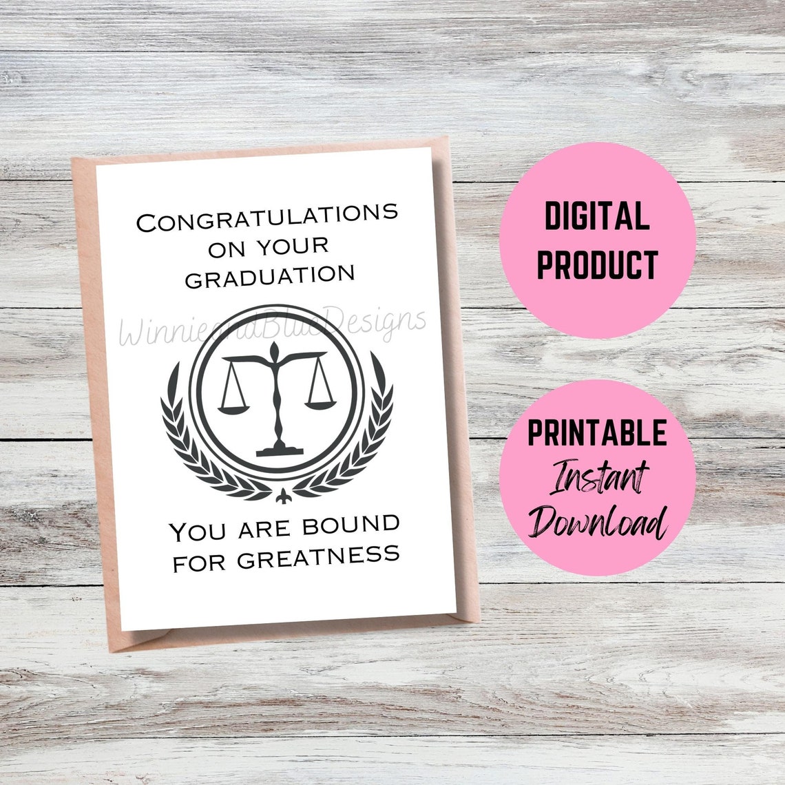 Printable Lawyer Graduation Card Congratulations Law Degree - Etsy