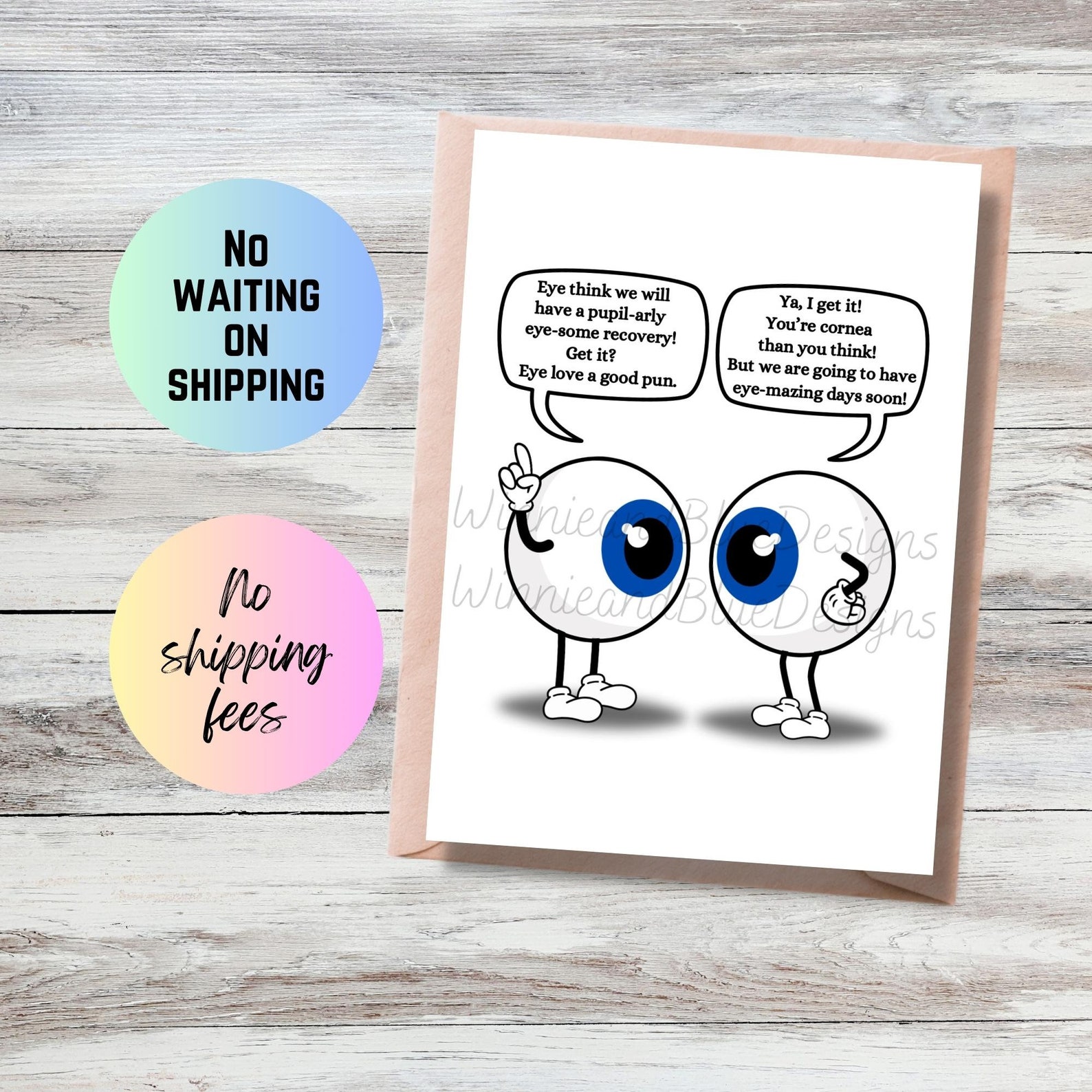 Funny Eye Surgery Get Well Card: Pun Humor (printable PDF) - Etsy