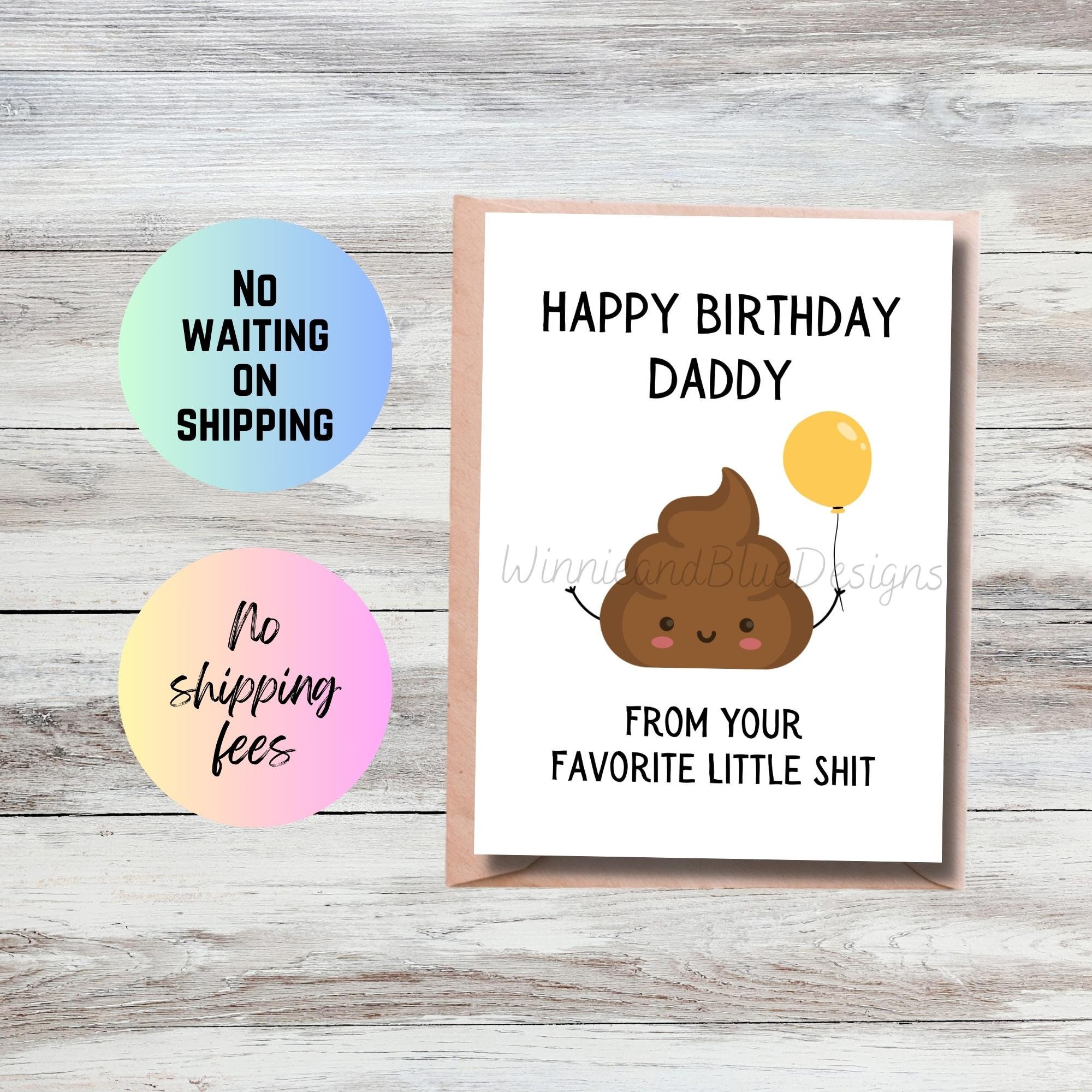 Printable Funny Daddy Birthday Card, Happy Birthday Daddy, Favorite ...