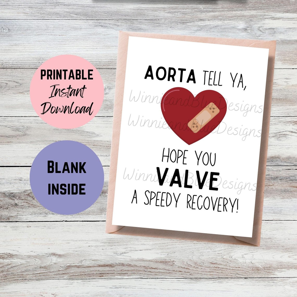 Printable Funny Heart Surgery Recovery Card - Humor to Brighten the ...