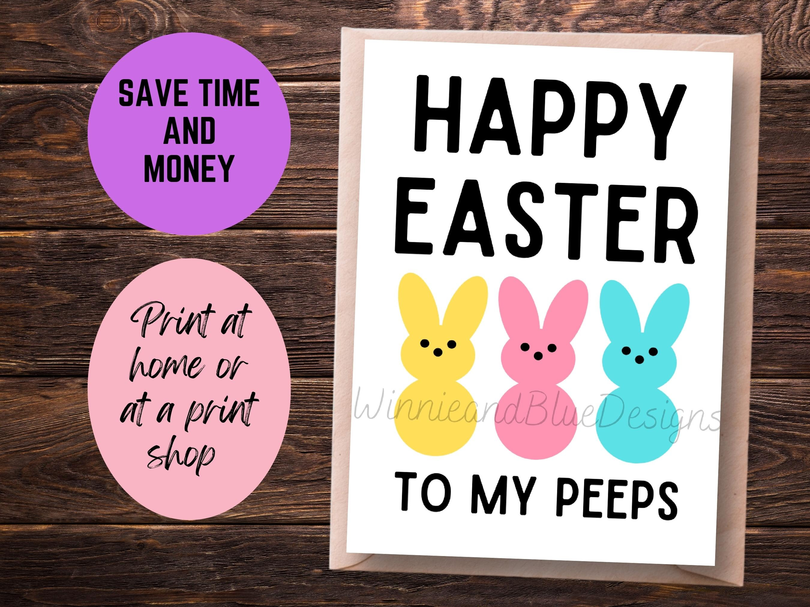 Printable Funny Easter Peeps Card, Happy Easter to My Peeps Card ...