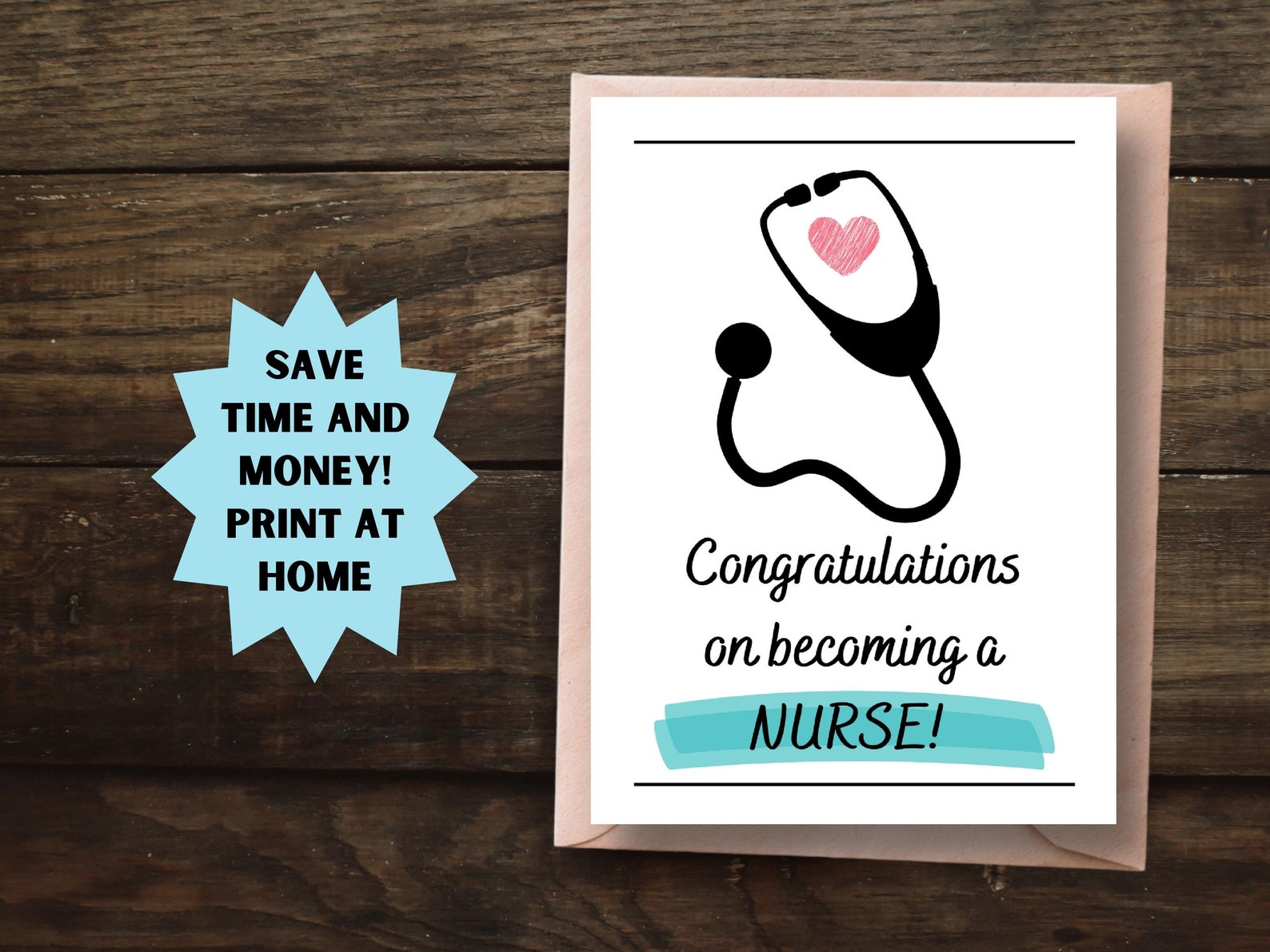 Nurse Graduation Card Printable, Congratulations Nursing Degree, RN ...