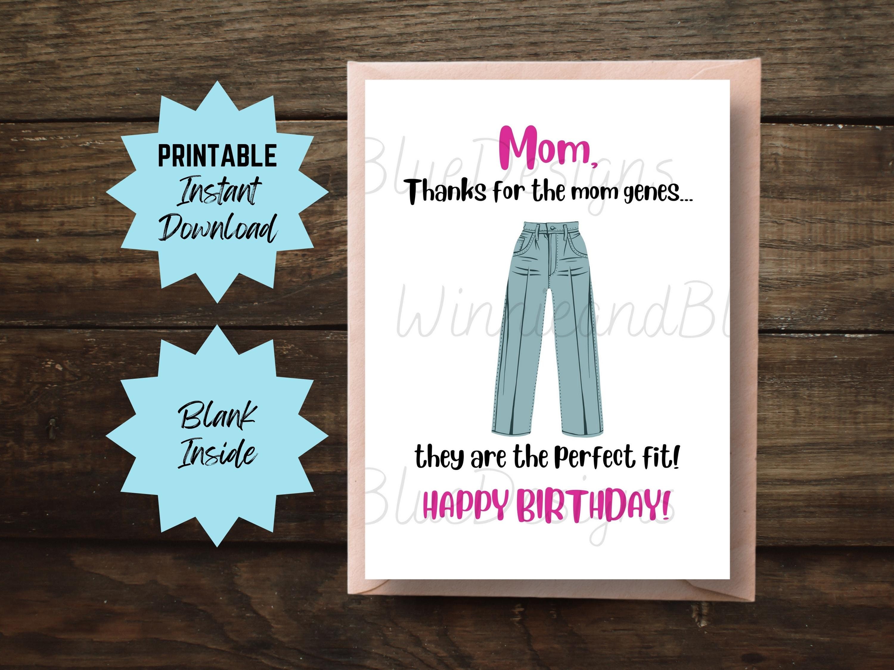 Funny Mom Birthday Card Printable, Happy Birthday Mom Card, Funny ...