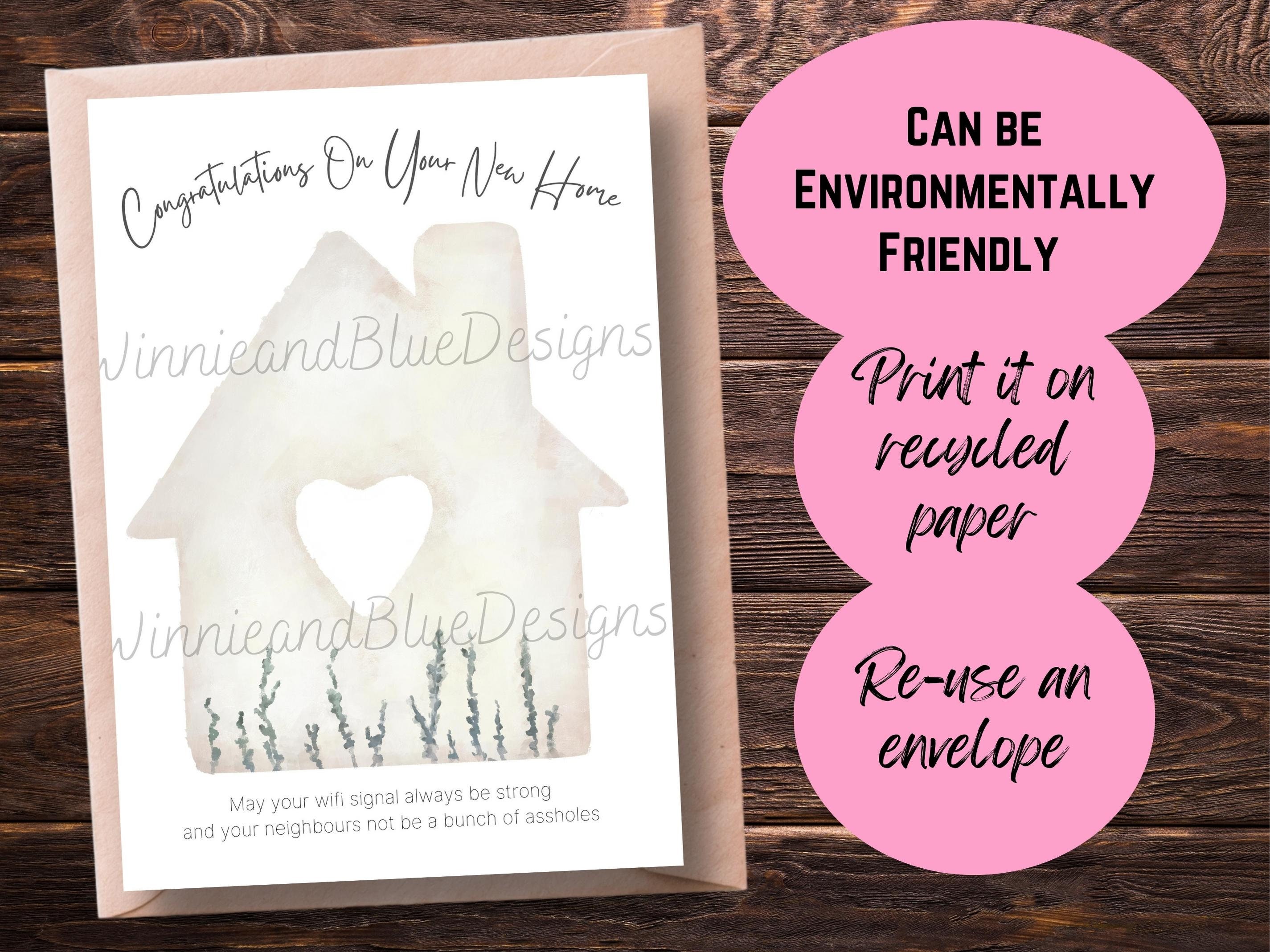 Funny Housewarming Card. Printable House Warming Card. - Etsy