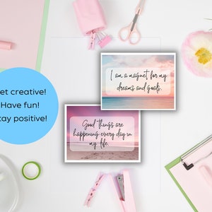 Printable Positive Affirmation Cards Beach Theme, I Am Affirmations, 28 ...