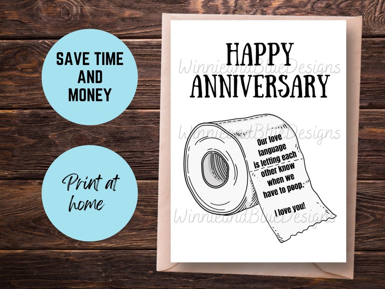 Printable Funny Anniversary Card Poop Anniversary Card - Etsy Canada