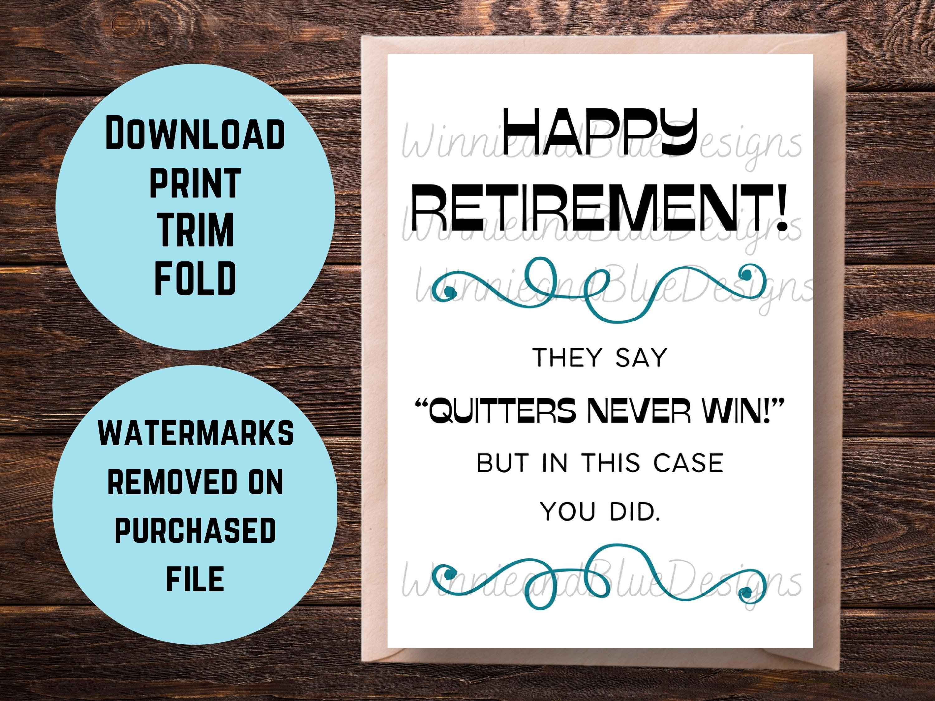 Funny Retirement Coupons Printable