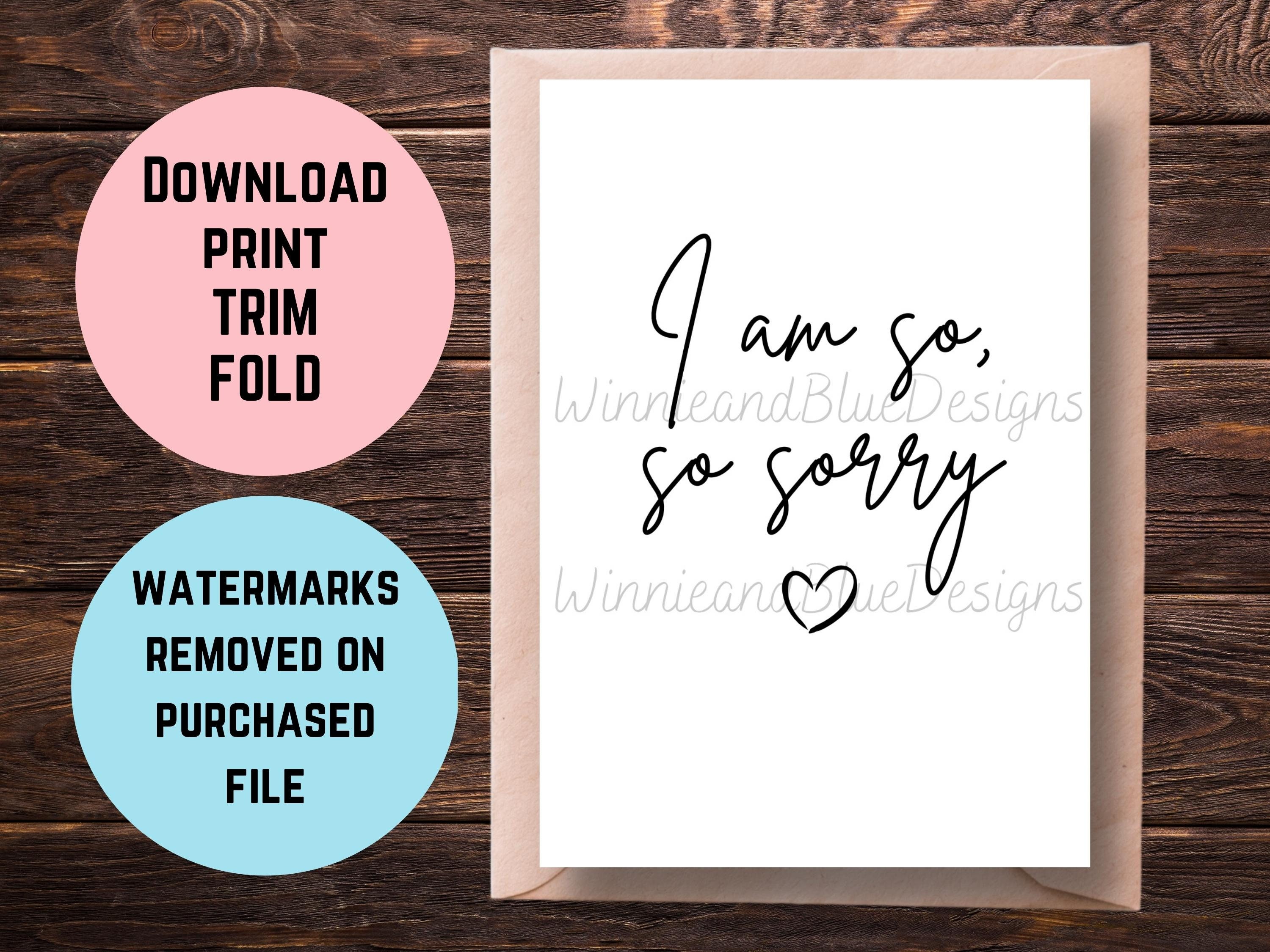 Simple Sympathy Card: Heart Condolences (PDF Printable) - Etsy