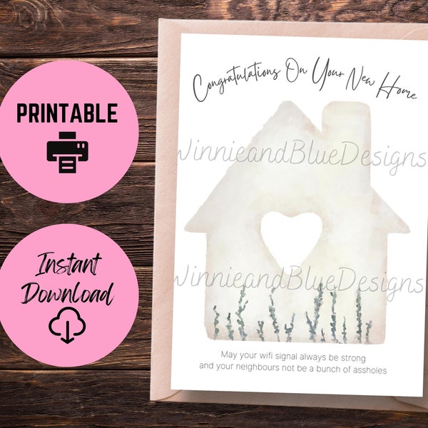 Printable Card New House - Etsy