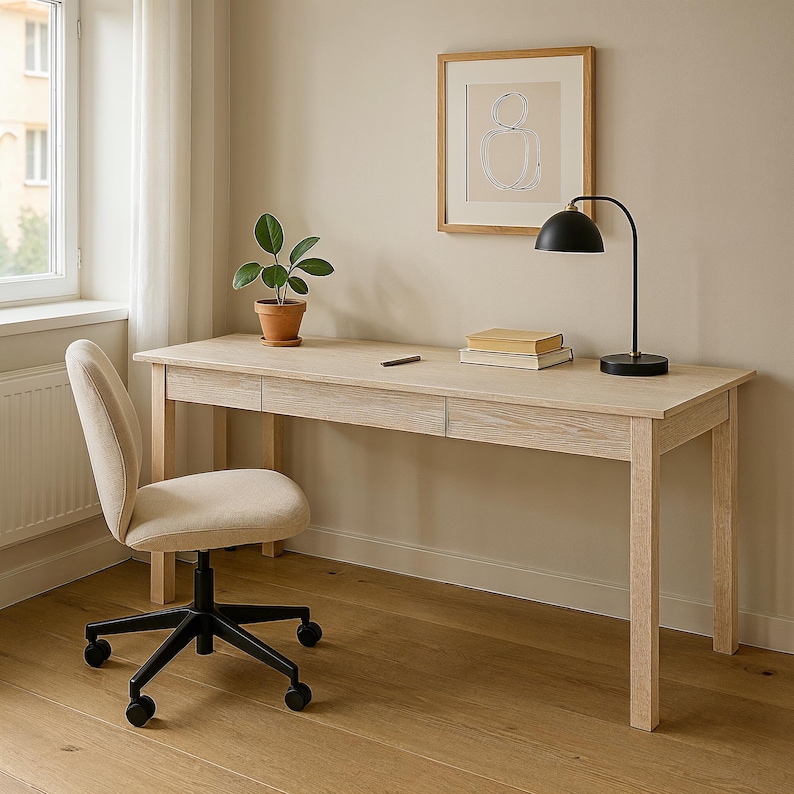 Handmade Modern Shaker Desk: Solid Walnut or White Oak - the Ella Desk ...