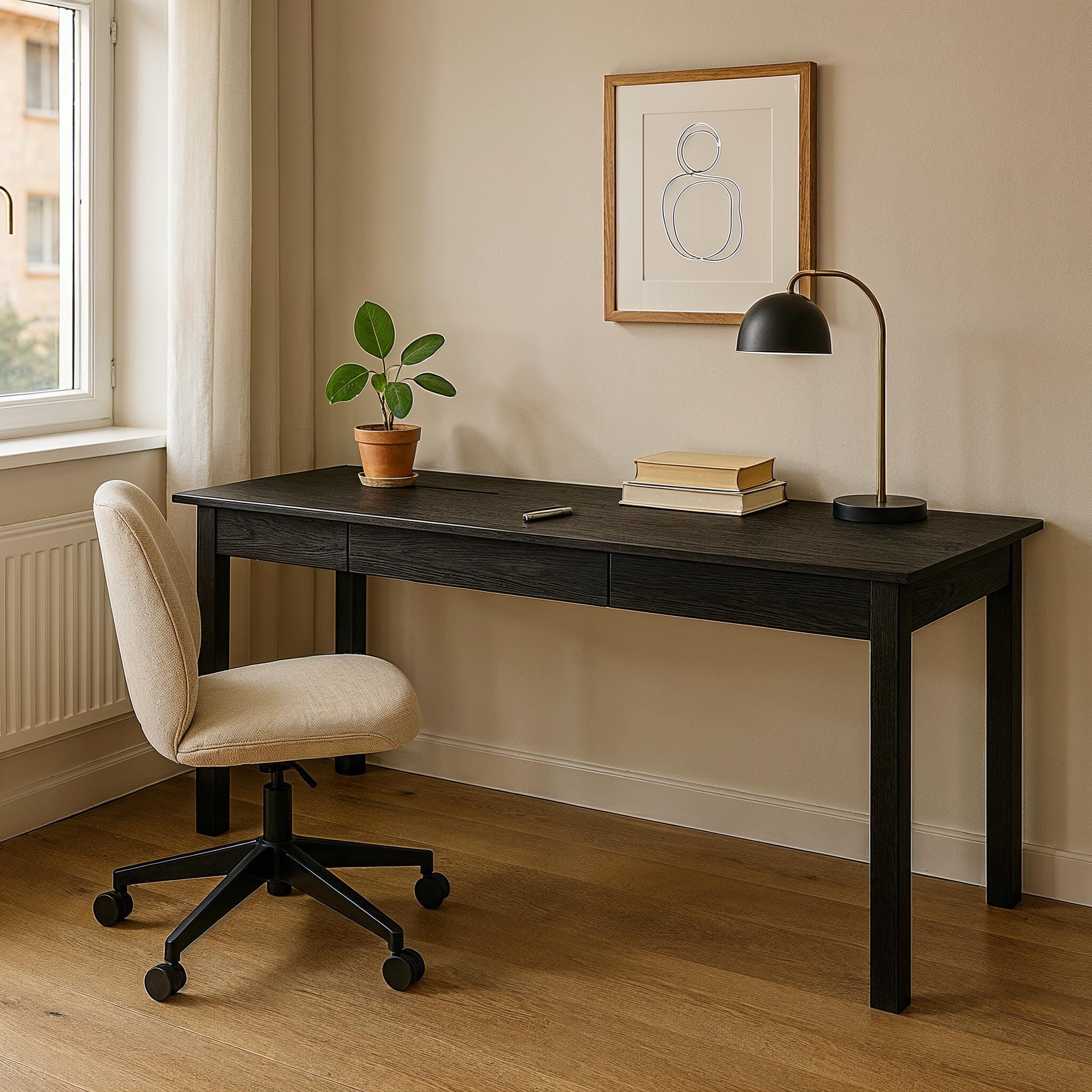 Handmade Modern Shaker Desk: Solid Walnut or White Oak - the Ella Desk ...