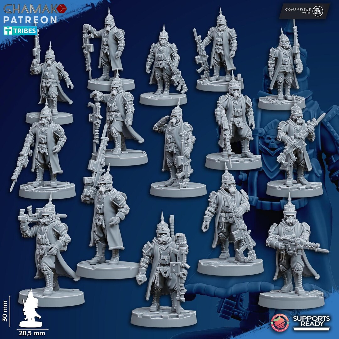 At Ease Trenchers Unit - Fantasy - Table Top Game - Etsy