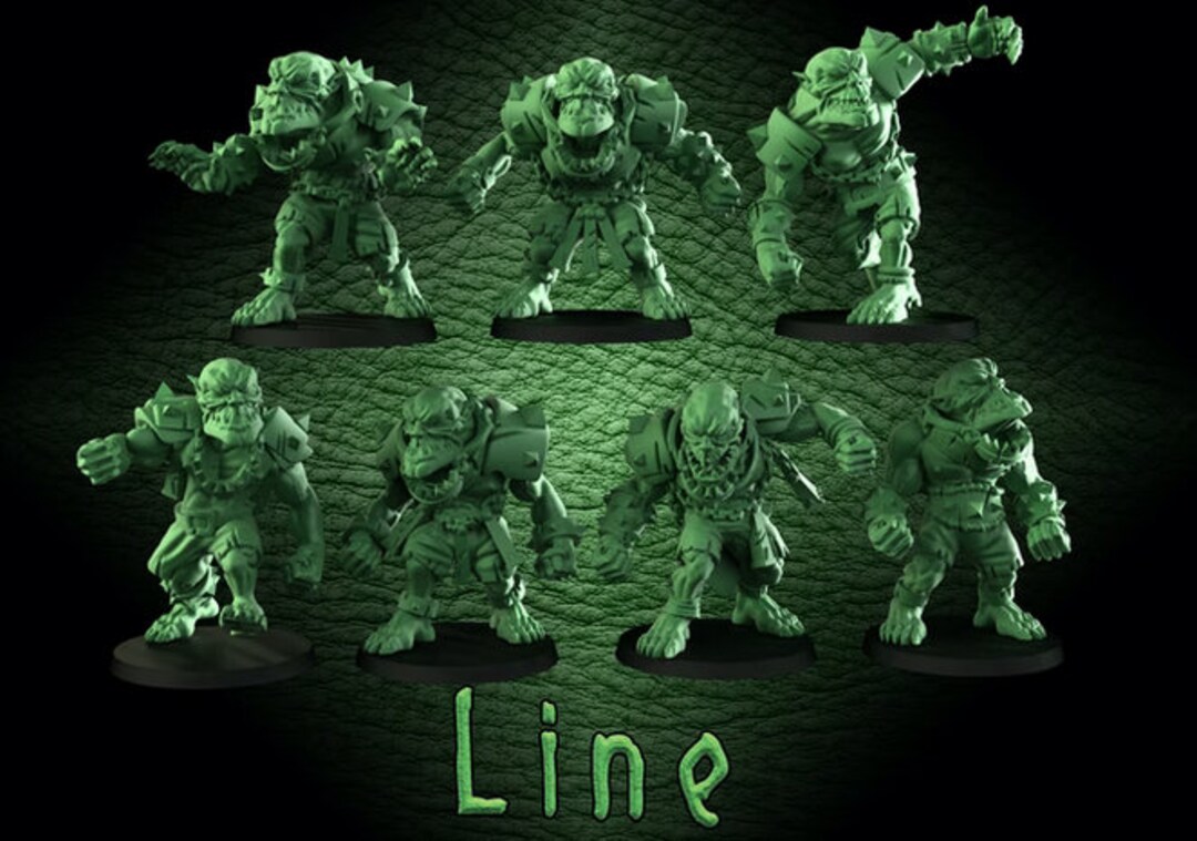 Big Green Ones Team Orks - Crosslances - Fantasy Football - Etsy