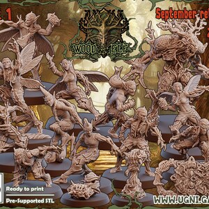 Wood Elf Team. Part 1 - UGNI Miniatures- Fantasy Football - Etsy