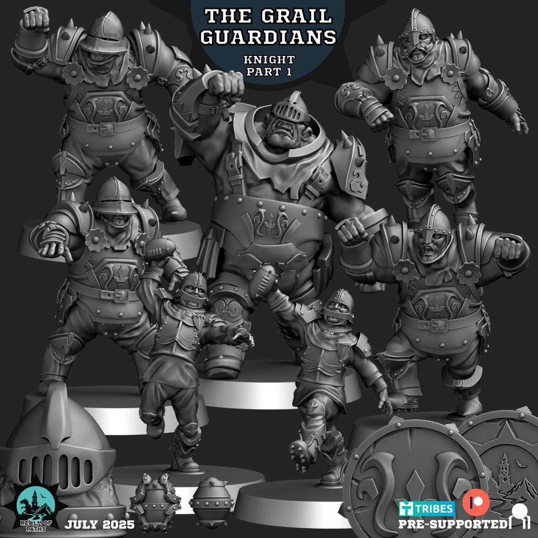 Knight Team Part 1 - Realm of Paths - Fantasy Football - Etsy