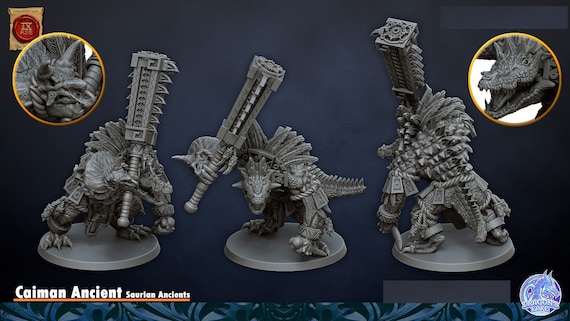 Caiman Ancient Fantasy Table Top Game Lizard | Etsy