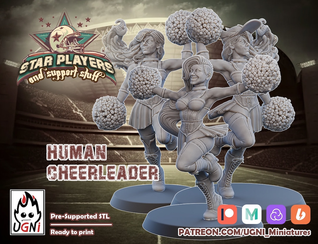 Human Cheerleaders - UGNI Miniatures- Fantasy Football - Etsy