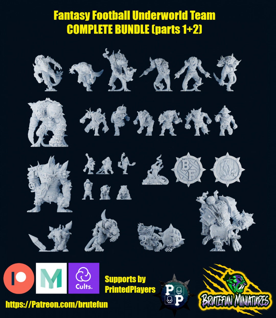 Underworld Team - Complete Team Bundle - Brutefun Minatures - Fantasy ...